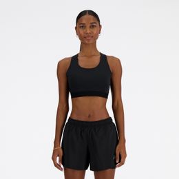 New Balance Damen Sport-BH, Gr. XL, schwarz, Jersey, Obermaterial: 71% Polyester, 29% Elasthan, unifarben, BHs, mit Label