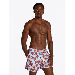 Herren Badeshorts "MEDIUM DRAWSTRING PRINT", blau, Gr. XXL, Tommy Hilfiger Swimwear, gebl&uuml;mt, Polyamid, Badehosen, mit Muster