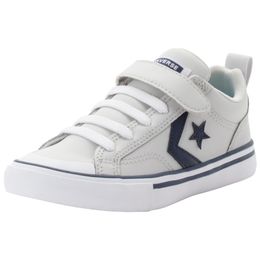 Sneaker Converse "PRO BLAZE STRAP LEATHER EASY ON", Mädchen, Gr. 35, barely grau, navy, weiß, Leder, Schuhe