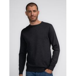 Damen Rundhalspullover "Men Knitwear Round Neck Basic", blau, Gr. L, PETROL INDUSTRIES, Strick, Obermaterial: 50% Baumwolle, 50% Polyacryl, Pullover