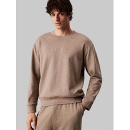 Herren Sweatshirt "SWEATSHIRT", Calvin Klein Underwear, Gr. M, braun, Sweatware, Obermaterial: 98% Baumwolle, 2% Elasthan, meliert, Sweatshirts, mit