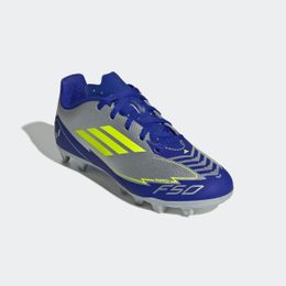 Mädchen Fußballschuh "F50 CLUB MESSI KIDS FG/MG", adidas Performance, Gr. 38,5, gelb, Synthetik, Schuhe, für Rasenplätze