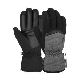 Skihandschuhe Reusch "Lenda R-TEX XT", Damen, Gr. 7.5, schwarz (schwarz, grau), 90% Polyester, 8% Ziegenleder, 2% Elasthan, unifarben, Handschuhe, mit wasserdichter und atmungsaktiver Funktion