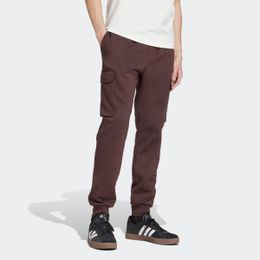 Herren Sporthose "ESSENTIALS FLEECE REGULAR TAPERED CARGOHOSE", braun, Gr. XXXL, adidas Sportswear, Obermaterial: 70% Baumwolle, 30% Polyester,
