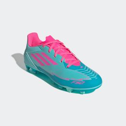 Fu&szlig;ballschuh adidas Performance "F50 CLUB MESSI FG/MG", Damen, Gr. 44, rosa (flash aqua, lucid pink, lucid cyan), Synthetik, Schuhe Fu&szlig;ballschuh, f&uuml;r Rasenpl&auml;tze