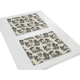 Platzset Adam, B:40cm L:50cm, beige, Obermaterial: 100% Baumwolle, Platzsets, "Good Old Days", GOTS organic,zertifiziert durch CERES 0242Made in