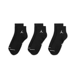 Nike Damen Funktionssocken "U J ED CUSH POLY ANKLE 3PR 144", Gr. Sschwarz, wei&szlig;, Obermaterial: 97% Polyester, 2% Elasthan, 1% Nylon, Socken