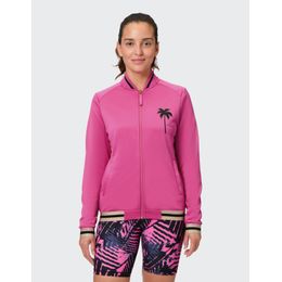 Sweatjacke Venice Beach "BOMBERJACKE MONICA", Damen, Gr. S (38), peony, Obermaterial: 100% Polyester, Sweatjacken Sweatjacke