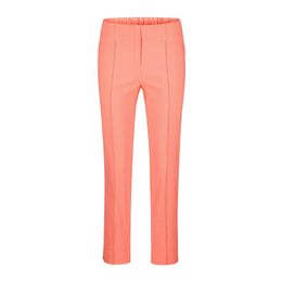 GOLDNER Damen Schlupfhose "Kurzgr&ouml;&szlig;e Orange Hose LOUISA mit Biesen", orange, Gr. 27, Obermaterial: 66% Viskose CV. 31% Polyamid PA. 3% Elasthan EL.,