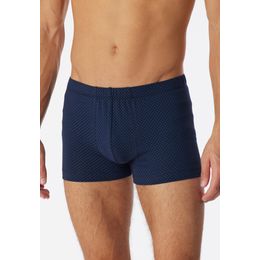 Schiesser Herren Boxershorts "Cotton Casual", Gr. 10, blau, Single Jersey, Obermaterial: 95% Baumwolle, 5% Elasthan, Unterhosen, ohne Eingriff,