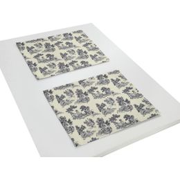 Platzset Adam, B:40cm L:30cm, blau, Obermaterial: 100% Baumwolle, Platzsets, "Good Old Days", GOTS organic,zertifiziert durch CERES 0242Made in