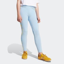 Mädchen Leggings "LEGGINGS", blau, Gr. 170, adidas originals, Obermaterial: 93% Baumwolle, 7% Elasthan, Hosen