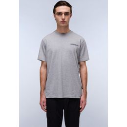 Napapijri Herren Kurzarmshirt "S-SOVANA SS", grau, Gr. XL, unifarben, Jersey, Obermaterial: 100% Baumwolle, Shirts, Mit Rundhalsausschnitt