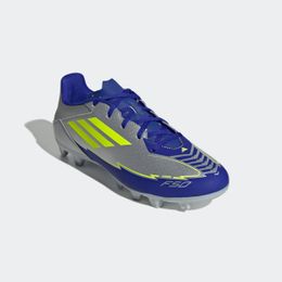 Damen Fu&szlig;ballschuh "F50 CLUB MESSI FG/MG", adidas Performance, Gr. 42,5, gelb, Synthetik, Schuhe, f&uuml;r Rasenpl&auml;tze