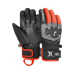 Reusch M&auml;dchen Skihandschuhe "Worldcup Warrior Prime R-TEX XT"grau, mehrfarbig, Gr. 5,5, unifarben, 90% Polyester, 10% Polyurethan, Handschuhe, Warm,