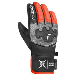 Reusch M&auml;dchen Skihandschuhe "Worldcup Warrior Prime R-TEX XT"grau, mehrfarbig, Gr. 5,5, unifarben, 90% Polyester, 10% Lederimitat, Handschuhe, Warm,