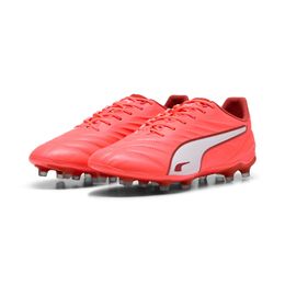 Puma Damen Fu&szlig;ballschuh "KING PRO FG/AG", Gr. 40, wei&szlig;, Synthetik, Schuhe, f&uuml;r Rasenpl&auml;tze