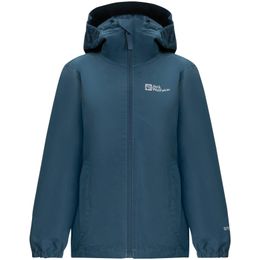 Jack Wolfskin Kinder Outdoorjacke "FLAZE JACKET K", blau, Gr. 104, unifarben, Web, Obermaterial: 100% Polyester, Jacken, Winddicht, atmungsaktiv,