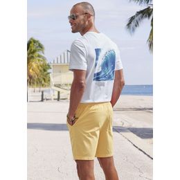 John Devin Herren T-Shirt "Printshirt", wei&szlig;, Gr. XXXL, bedruckt, Jersey, Obermaterial: 100% Baumwolle, Shirts, Kurzarmshirt mit modernem R&uuml;ckenprint