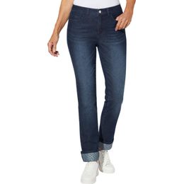 Damen Jeans mit funkelnden Ziersteinchen dark blue, Gr&ouml;&szlig;e 21