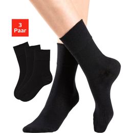 H.I.S. sheego Gro&szlig;e Gr&ouml;&szlig;en Socken, 3x schwarz, Gr&ouml;&szlig;e 39/40 - Unisex