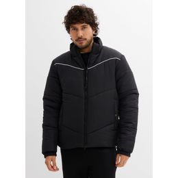 bonprix Wattierte Pufferjacke, schwarz