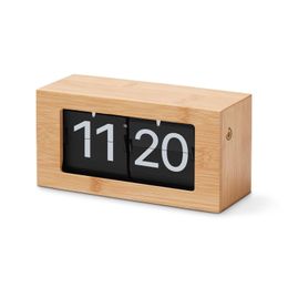 Tchibo - Retro-Klappziffern-Tisch-Uhr - naturfarben