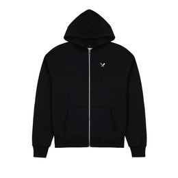 DISTORTED PEOPLE Zip-Up Hoodie 'Classic' male Black size M