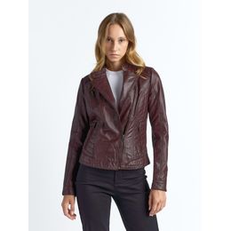 Lederjacke Maze "Sally", Damen, Gr. XL, braun (mahagony), Obermaterial: 100% Lammleder; Futter: 100% Polyester, Jacken