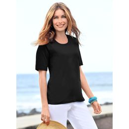 Kurzarmshirt Classic Basics "Shirt", Damen, Gr. 38, schwarz, 100% Baumwolle, unifarben, Rundhals, Shirts