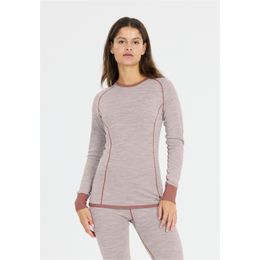 WHISTLER Damen Funktionsshirt "BRANDI", beige, Gr. 40, meliert, 45% Wolle, 45% Polyester, 10% Elasthan, Shirts, mit hohem Merinowolle-Anteil