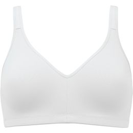B&uuml;gelloser BH Naturana "Elasticup", Damen, Gr. 100, Cup B/C/D, wei&szlig;, Obermaterial: 84% Polyamid, 16% Elasthan, unifarben, Basic, bequem, BHs, vorgeformte Cups, breite Tr&auml;ger, ohne B&uuml;gel, bequem, basic