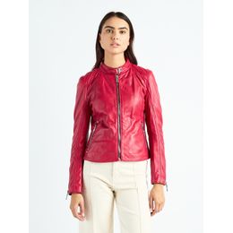 Lederjacke Maze "Lindsay", Damen, Gr. L, rot, Obermaterial: 100% Lammleder; Futter: 100% Polyester, Jacken