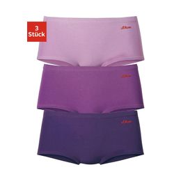 Panty s.Oliver, Damen, Gr. 32/34 (S), bunt (beere, lila), Jersey, Obermaterial: 90% Baumwolle, 10% Elasthan (LYCRA), unifarben, körpernah, Unterhosen, aus elastischer Baumwoll-Qualität
