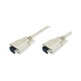 Digitus VGA-Monitor-Anschlusskabel, VGA-Stecker > VGA-Stecker beige, 1,8 Meter, HD DSUB 15-pin Stecker