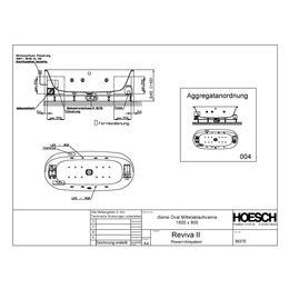 Hoesch Monolith Einbau Whirlwanne iSensi Oval 1800x800 mit Reviva II Weiss/Chrom/Motor rechts/links 3837E.010305004