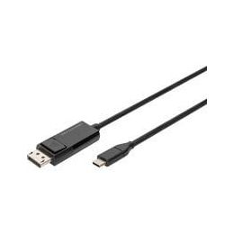Digitus Adapterkabel USB-C <> DisplayPort, bidirektional schwarz, 2 Meter