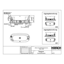 Hoesch Monolith Einbau Whirlwanne iSensi Eck 1700x750 rechts mit System Tergum 3810N.010305001