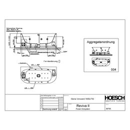 Hoesch Monolith Einbau Whirlwanne iSensi Vorwand 1600x750 mit System Reviva II 3975E.010305004