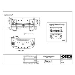 Hoesch Monolith Einbau Whirlwanne iSensi Vorwand 1800x800 mit Reviva II Weiss/Chrom/Motor rechts/lin 3848E.010305004