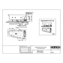 Hoesch Monolith Einbau Whirlwanne iSensi Trapez 1700x1000 rechts mit System Reviva II 3869E.010305001