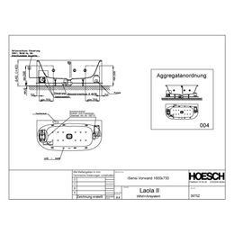 Hoesch Monolith Einbau Whirlwanne iSensi Vorwand 1600x750 mit System Laola II 3975Z.010305004