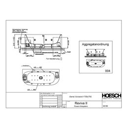 Hoesch Monolith Einbau Whirlwanne iSensi Vorwand 1700x750 mit System Reviva II 3816E.010305004