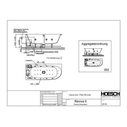Hoesch Monolith Einbau Whirlwanne iSensi Eck 1700x750 links mit System Reviva II 3813E.010305002