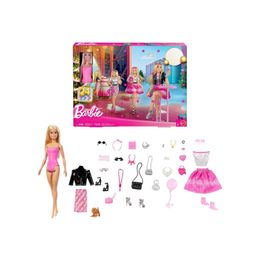 Mattel JFL63 - Barbie - Modepuppe Adventskalender mit 24 Überraschungen – Kleidungsstücke, Accessoires & Hündchen