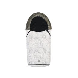 Kikka boo Fu&szlig;sack Trendy f&uuml;r Kinderwagen, &Ouml;ffnung am Fu&szlig;bereich, Rei&szlig;verschluss wei&szlig;
