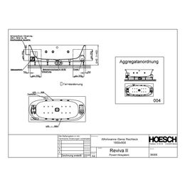 Hoesch Monolith Einbau Whirlwanne iSensi Rechteck 1800x800 mit System Reviva II 3830E.010305004