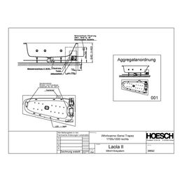 Hoesch Monolith Einbau Whirlwanne iSensi Trapez 1700x1000 rechts mit System Laola II 3869Z.010305001