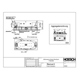 Hoesch Monolith Einbau Whirlwanne iSensi Rechteck 1700x800 mit System Reviva II 3832E.010305004
