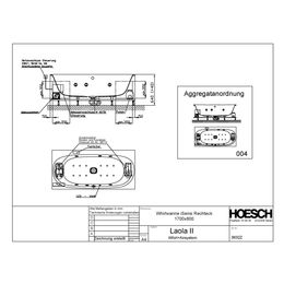 Hoesch Monolith Einbau Whirlwanne iSensi Rechteck 1700x800 mit System Laola II 3832Z.010305004